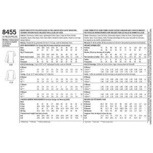Simplicity 8455 D0766 Misses'/petite Blouse With Length and Sleeve Variations Sewing Pattern ...