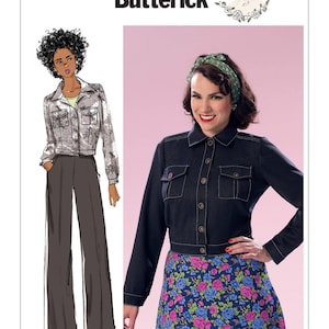 Butterick B6390 Sewing Pattern - Misses' Button-down Jacket With Bust ...