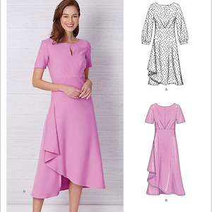 New Look Sewing Pattern N6655 Misses' Dress in Two Lengths With Sleeve ...
