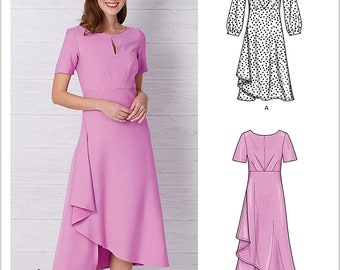 New Look 6574 Sewing Pattern Misses Puff Sleeve Dress, Summer Dress ...