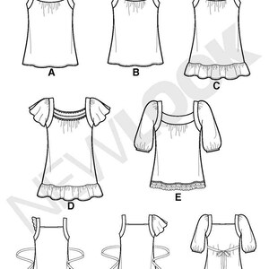 New Look 6026 Misses Tops With Sleeve and Trim Variations Sewing ...