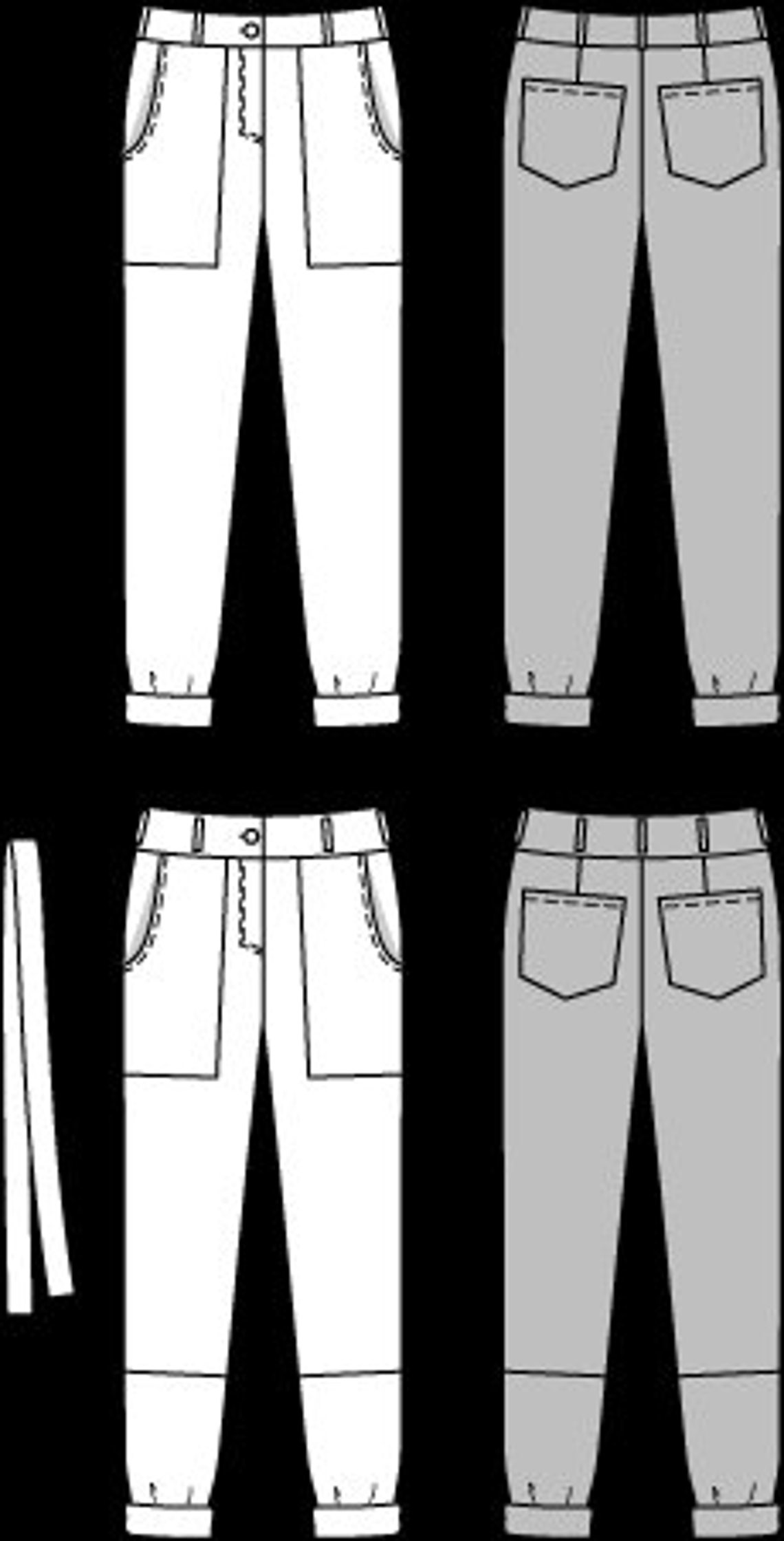 Burda 6725 Sewing Pattern - Misses Pants, Joggers - Size 6-16 / Uncut ...