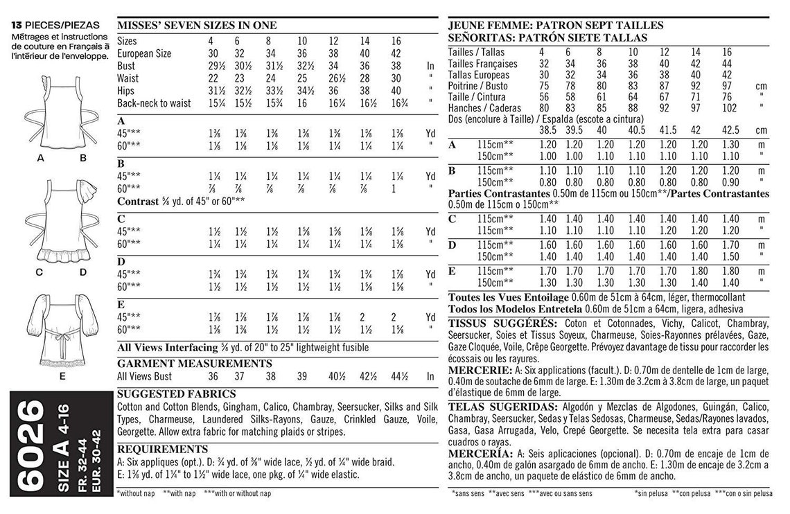 New Look 6026 Misses Tops With Sleeve and Trim Variations Sewing ...