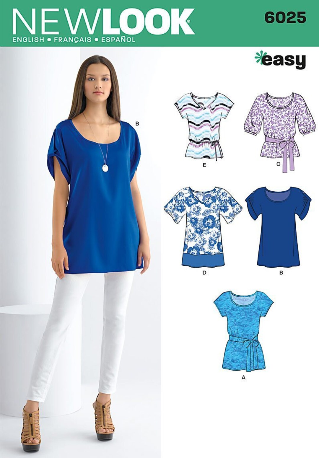 New Look 6025 Misses' Tunic Tops Sewing Pattern / Uncut FF - Etsy
