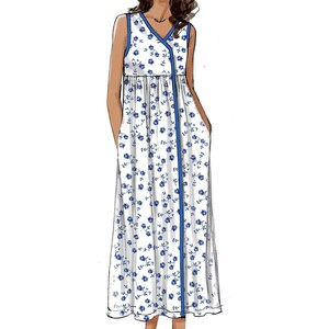 Butterick B6300 Sewing Pattern - Misses Robe and Negligee, Nightgown ...