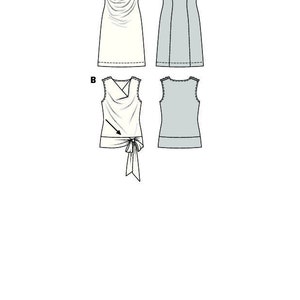 Burda 7202 Misses Shirt and Dress With Draped Neckline Size 10-22 ...