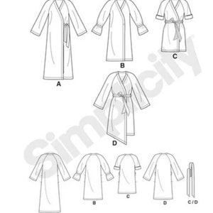 Simplicity 8798 Size 6-14 or 16-24 Misses' Unlined Coat, Wrap Style ...