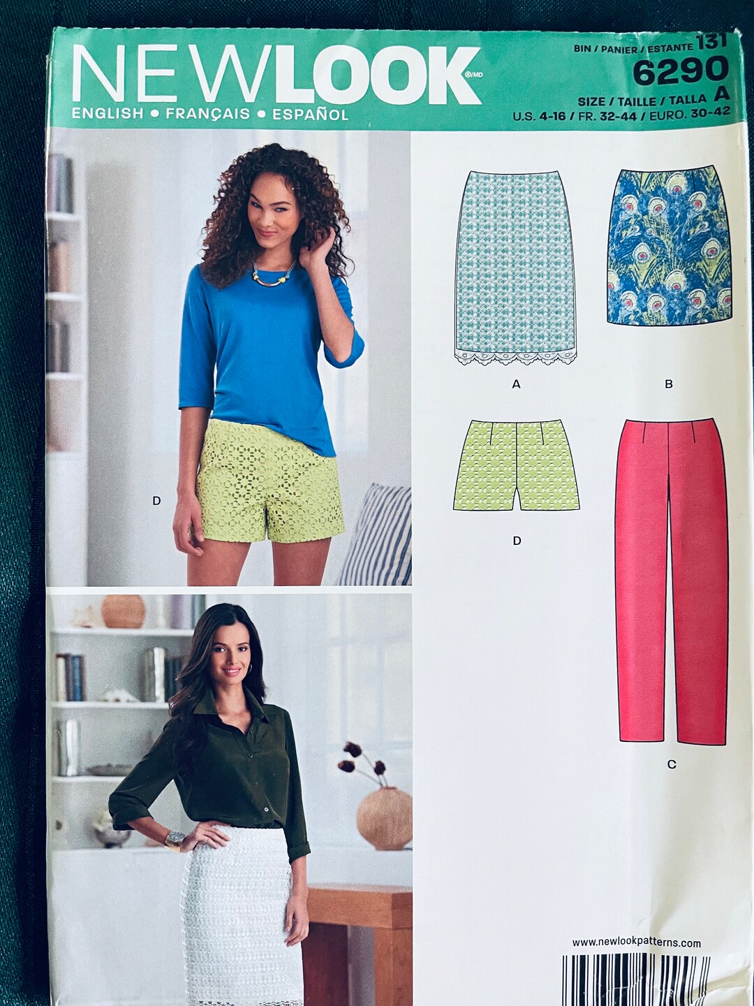 New Look Sewing Pattern 552 6290 Misses Pants-skirt-shorts Size 4-16 - Etsy