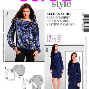 Burda 7294 Size 10-22 Misses Dress and Shirt Sewing Pattern / Uncut ...