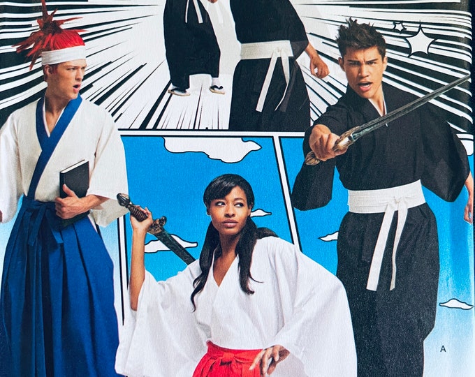 Simplicity 8318 - Kimono Robe Hakama Pants Costume Sewing Pattern XS S ...