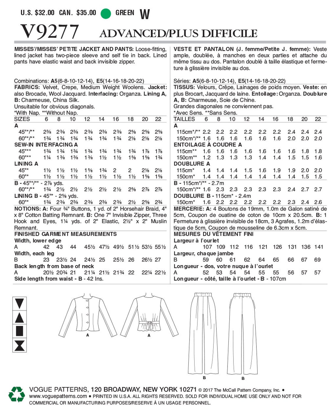 Vogue V9277 Sewing Pattern Custom Couture Clair Shaeffers - Etsy