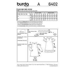 Burda 6402 Misses Short Dresses Sewing Pattern Size 8-18 / Uncut, FF - Etsy