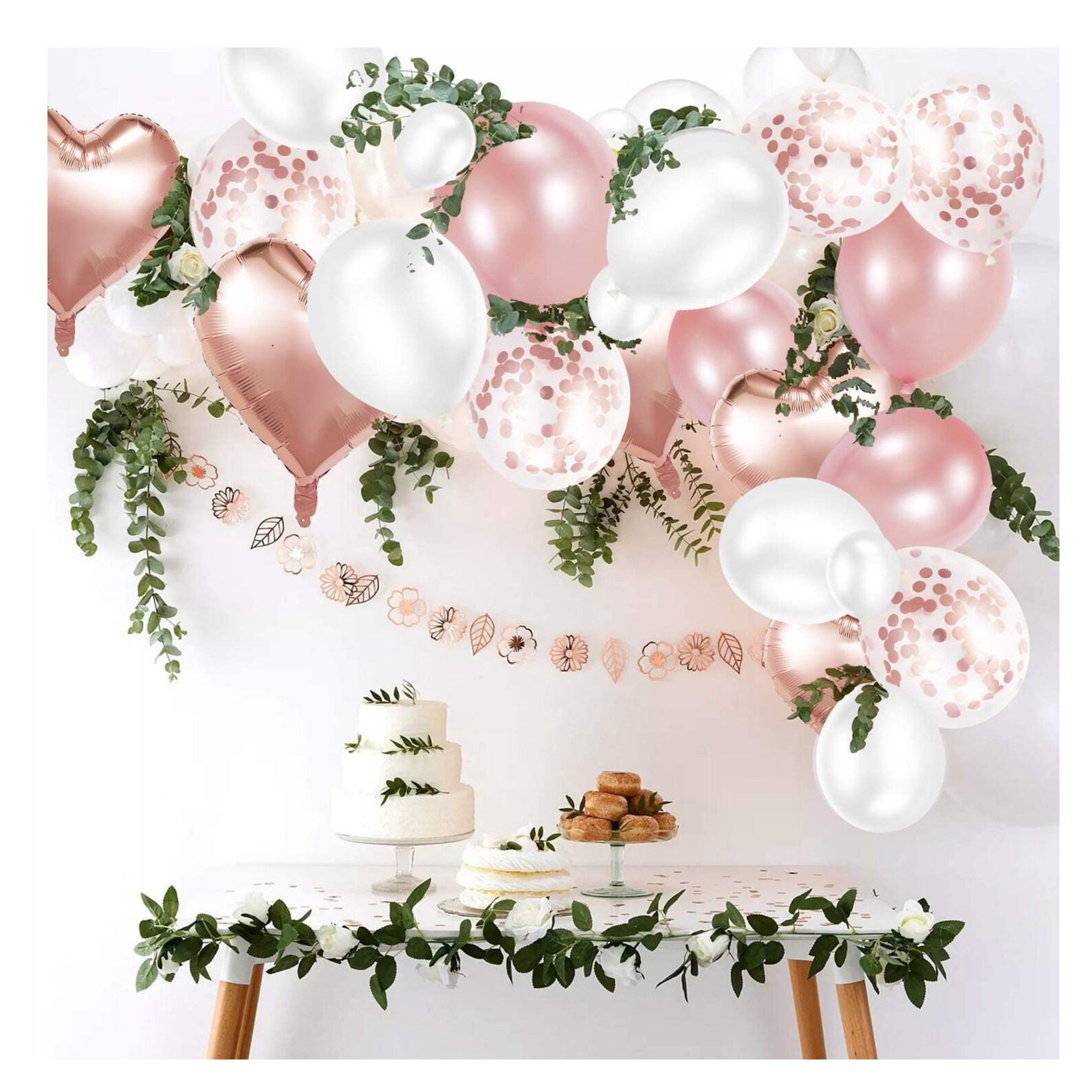 72pc Rose Gold Birthday Party Decorations Happy Birthday - Etsy