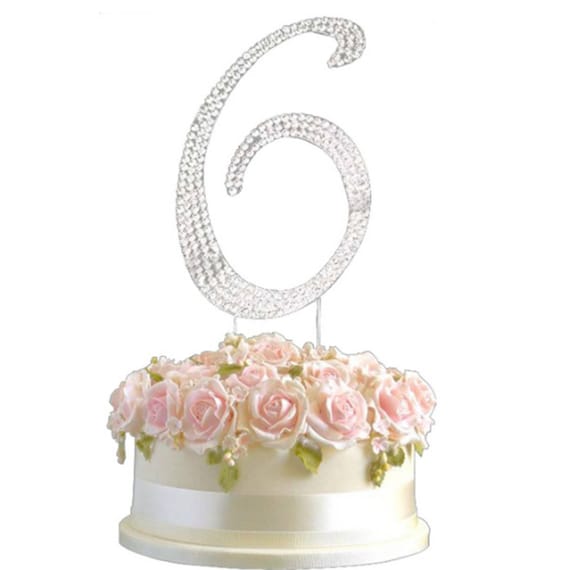 Colored Rhinestone Cake Toppers