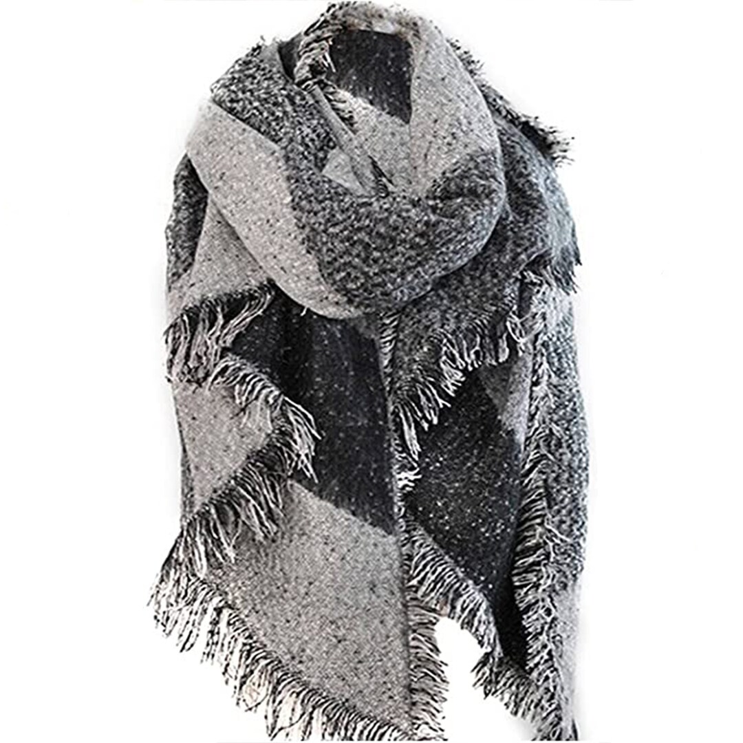 Vincenza Women Large Oversized Pashmina Wrap Poncho Thick Style Scarf ...