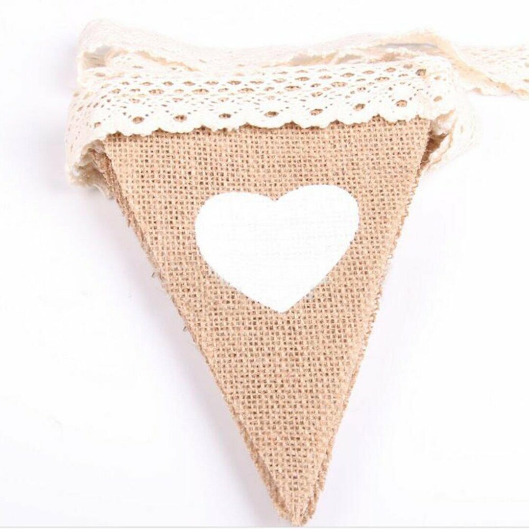 Jute Hessian Burlap Banner Bunting Banner 12pcs Triangle - Etsy UK