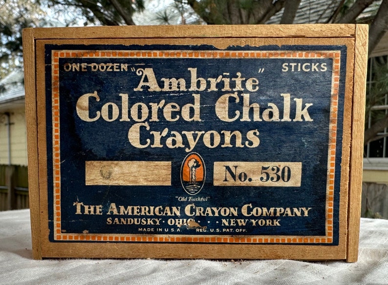 Vintage Ambrite Colored Chalk Crayons - Etsy