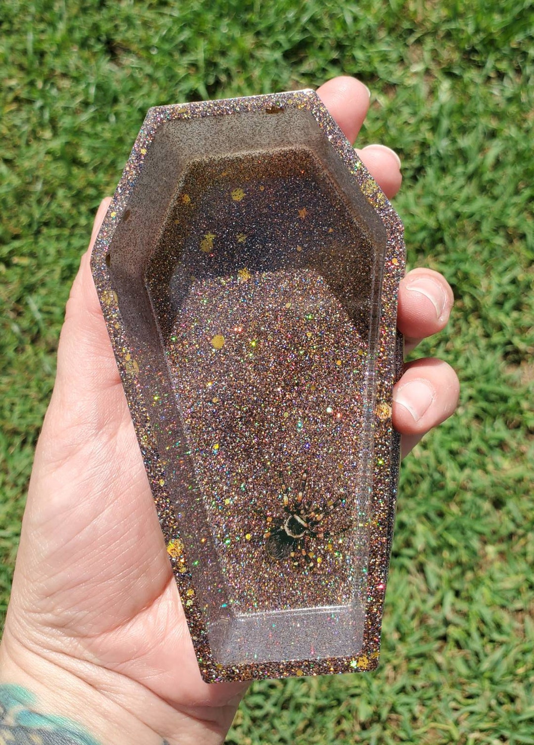 Tarantula Glitter Coffin Box No Lid Trinket Storage Jewlery Box - Etsy
