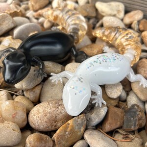 Leopard Gecko Inspired Resin Figurine White or Black and - Etsy