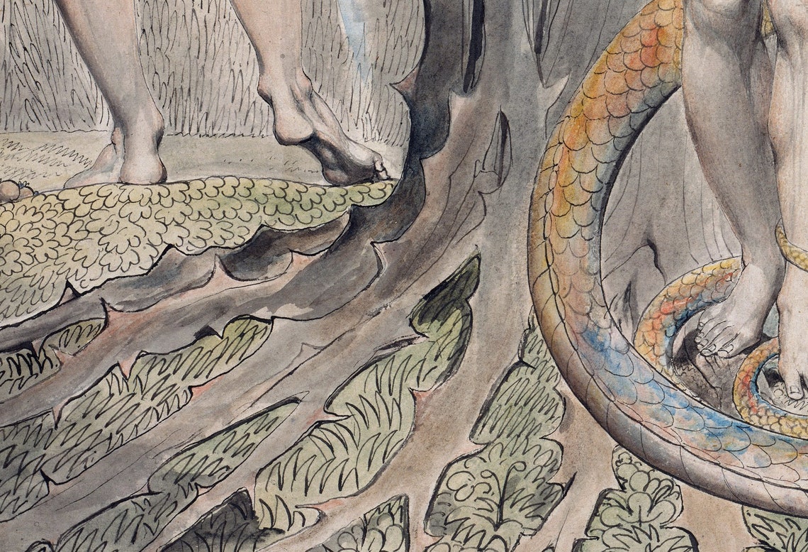 The Temptation and Fall of Eve 1808 William Blake British | Etsy