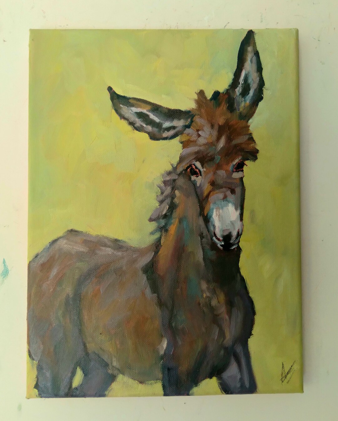 Original Donkey/mule Oil Painting, Horse Artwork, Foal Paintings ...
