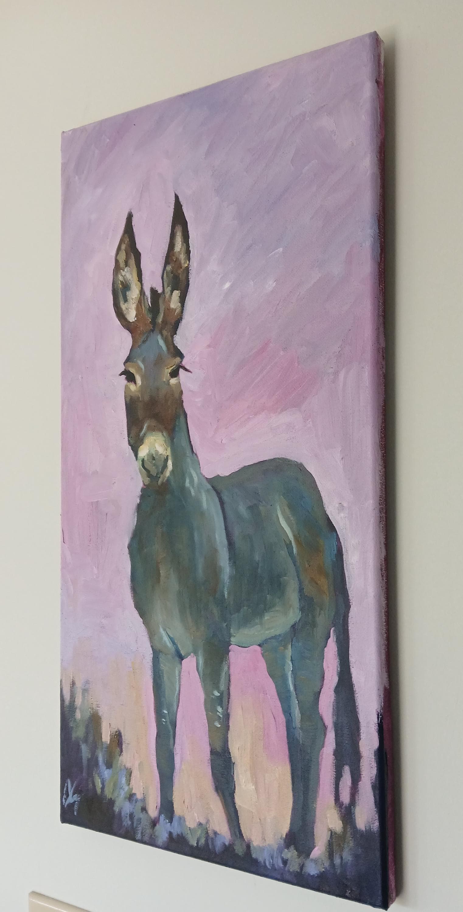 Original Donkey/mule Oil Painting, Horse Artwork, Foal Paintings ...