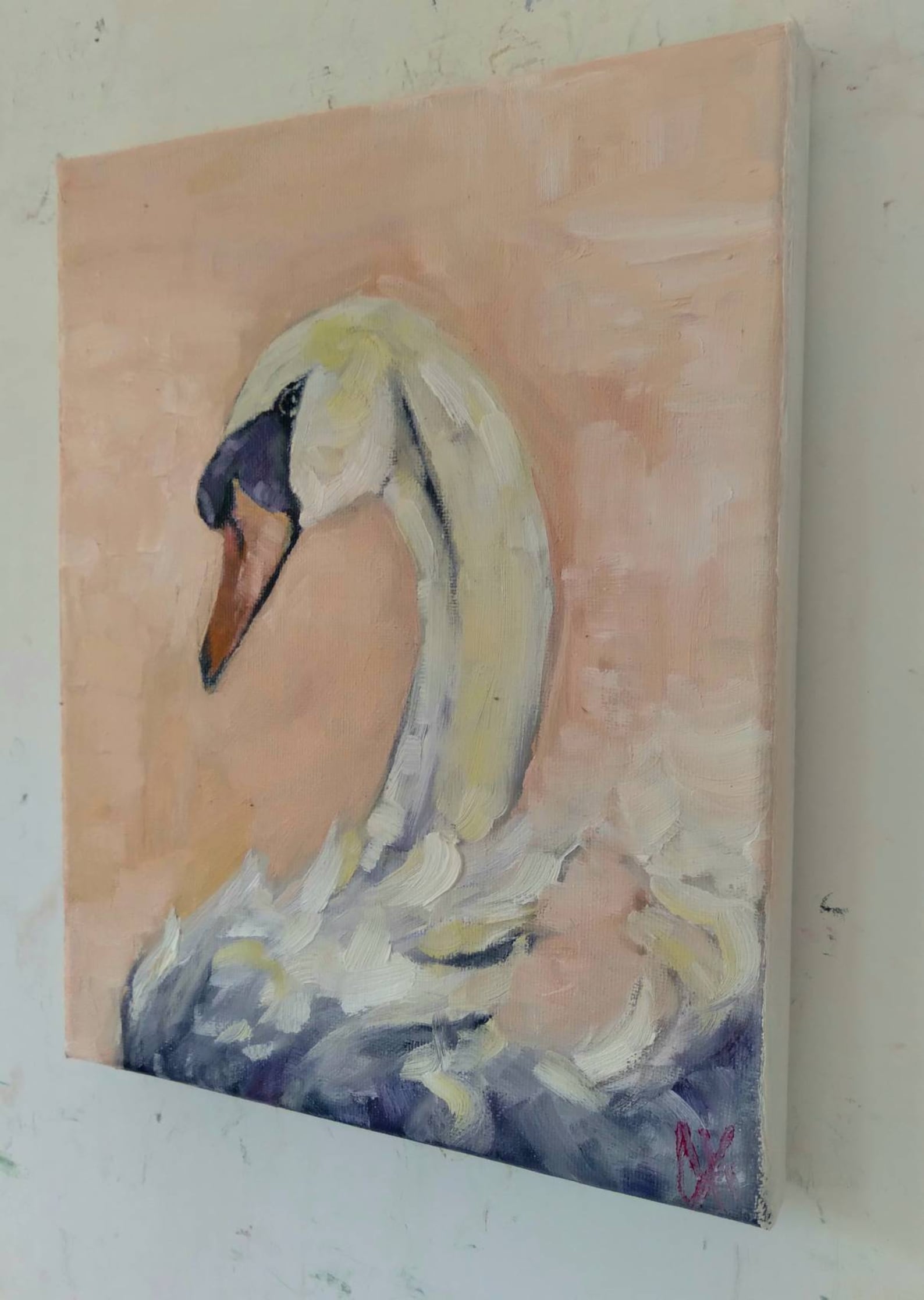 Original Swan Oil Painting Waterfowl Paintings Wildlife - Etsy