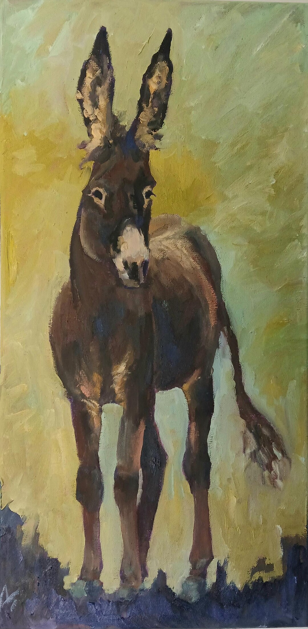 Original Donkey/mule Oil Painting, Horse Artwork, Foal Paintings ...