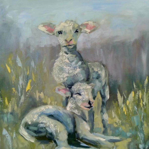 Lamb Painting - Etsy