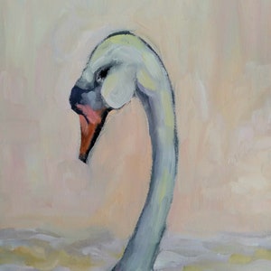Original Swan Oil Painting, Waterfowl Paintings, Wildlife Artwork - Etsy