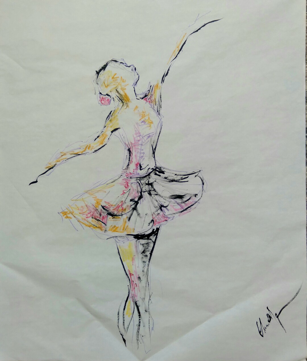 Original Impressionist Ballerina Dancer on Paper - Etsy