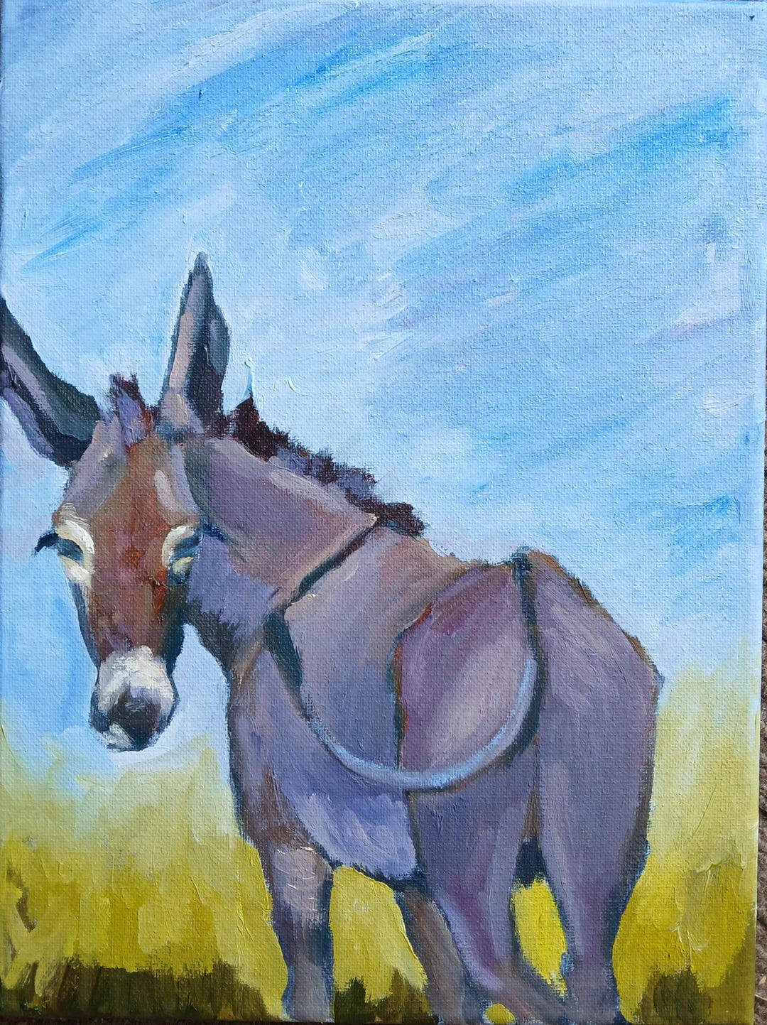 Original Donkey/mule Oil Painting, Horse Artwork, Foal Paintings ...