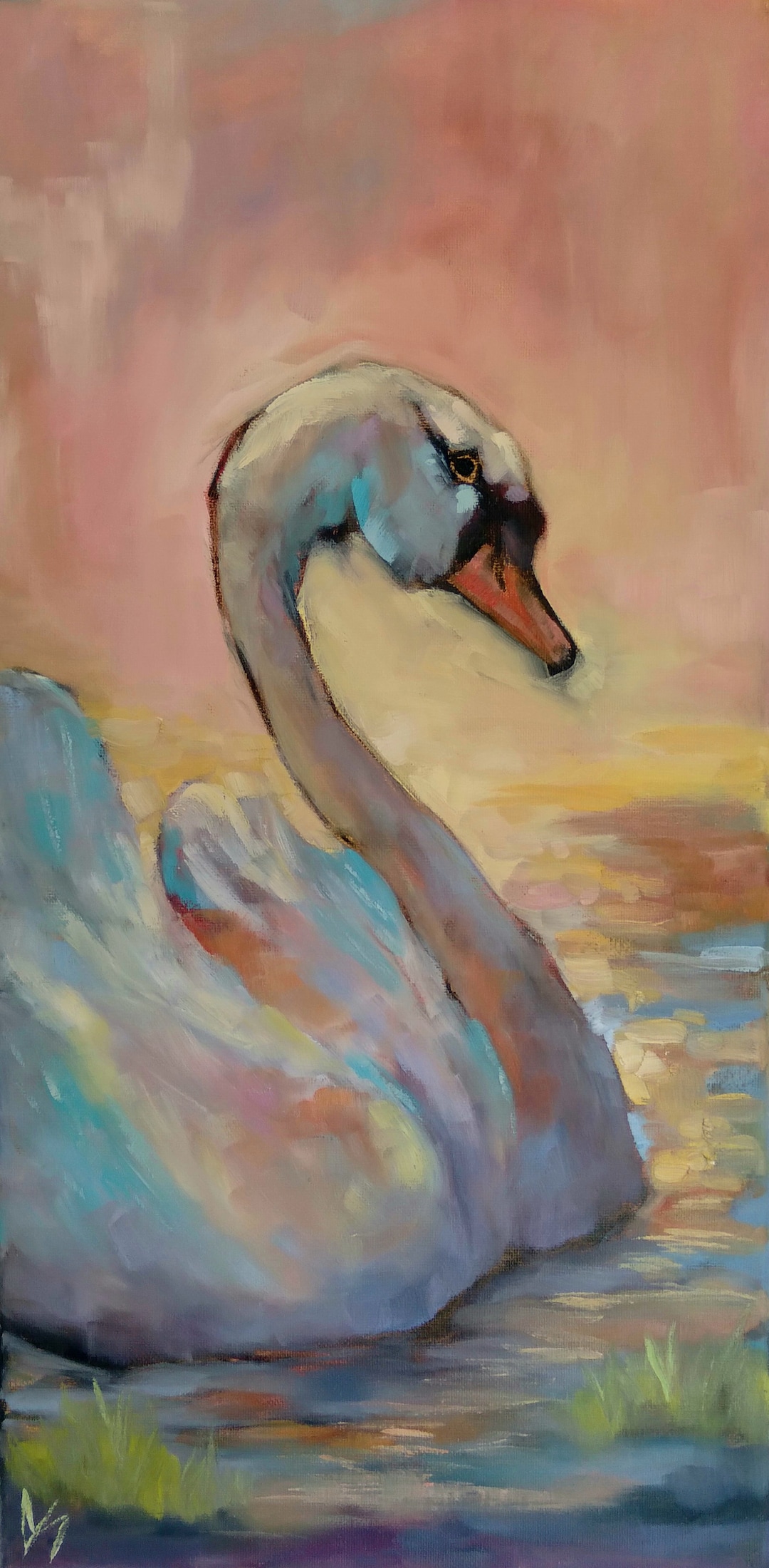 Original Swan Oil Painting, Waterfowl Paintings, Wildlife Artwork - Etsy