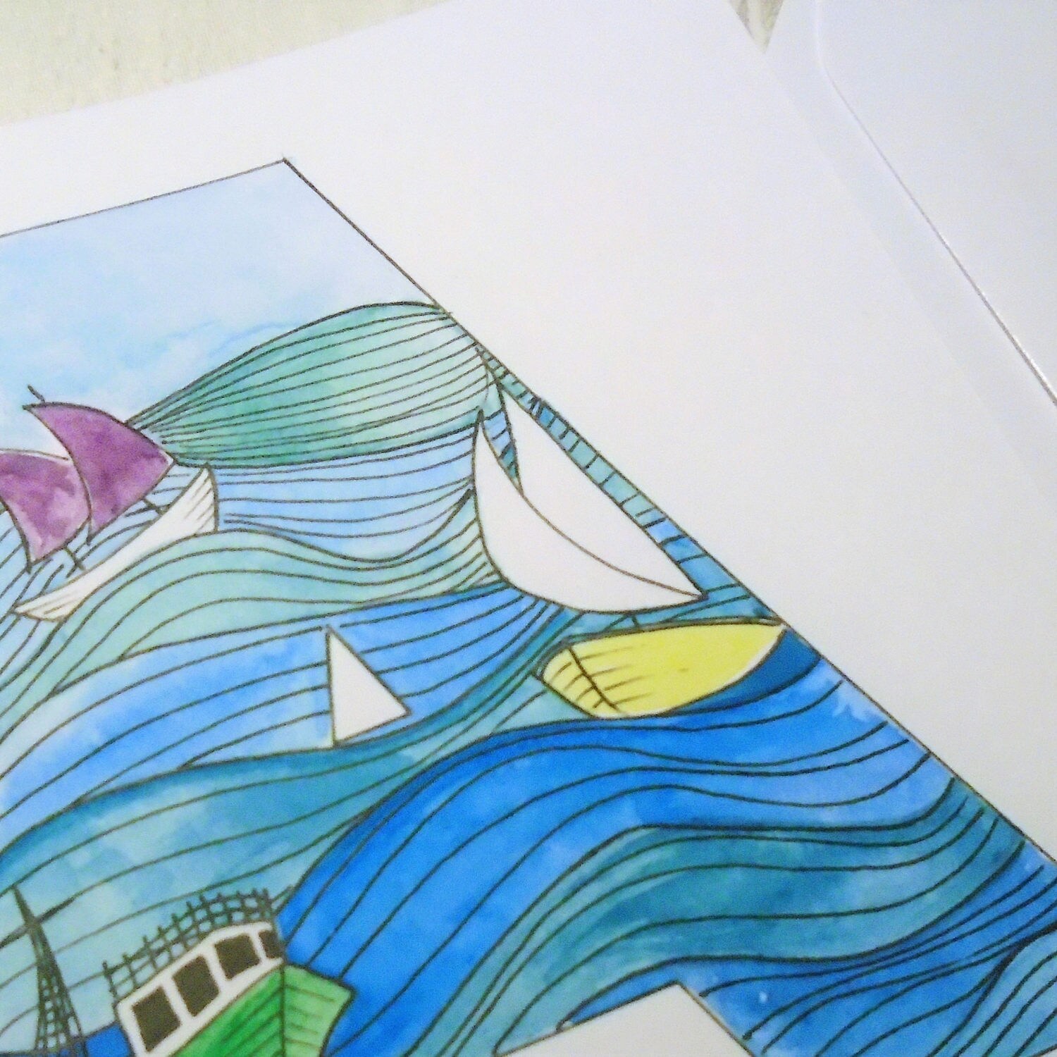 Bespoke Sailing Monogram Card Personalised Boats and Sea - Etsy UK