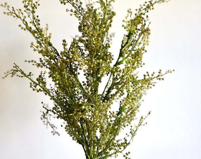 Green Berry Spray, Artificial Greenery for Wreath Making or Faux Floral ...