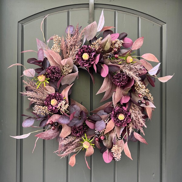 Purple Fall Wreath - Etsy