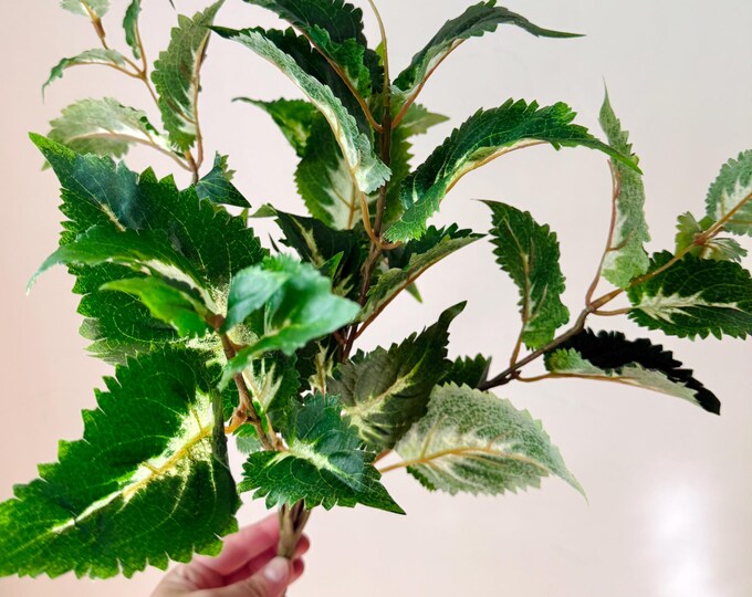 Coleus Bush Artificial Greenery Stems for Wreath Making and Flower ...