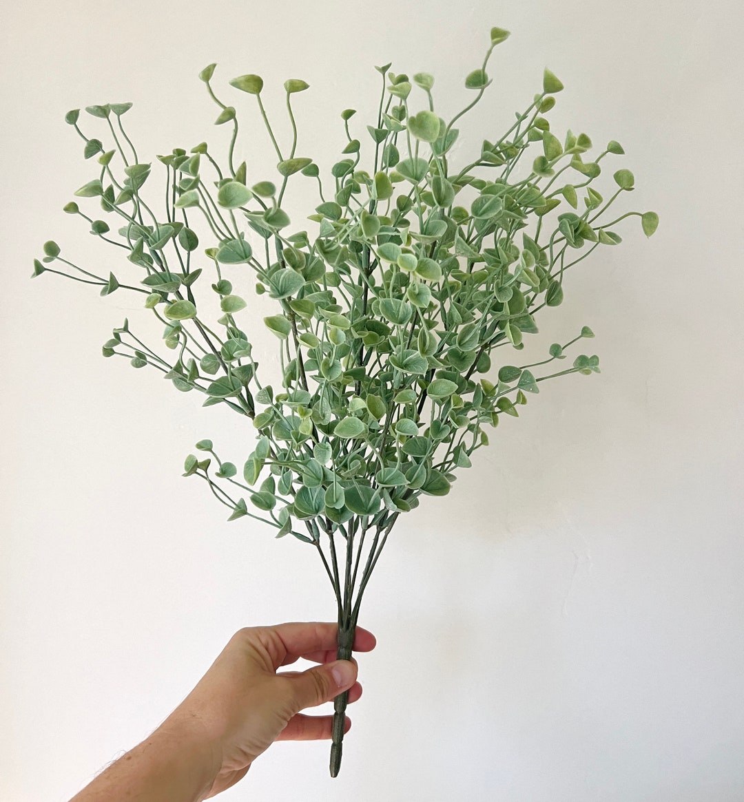 Mini Button Leaf Bush, Artificial Greenery for Wreath Making or Faux ...