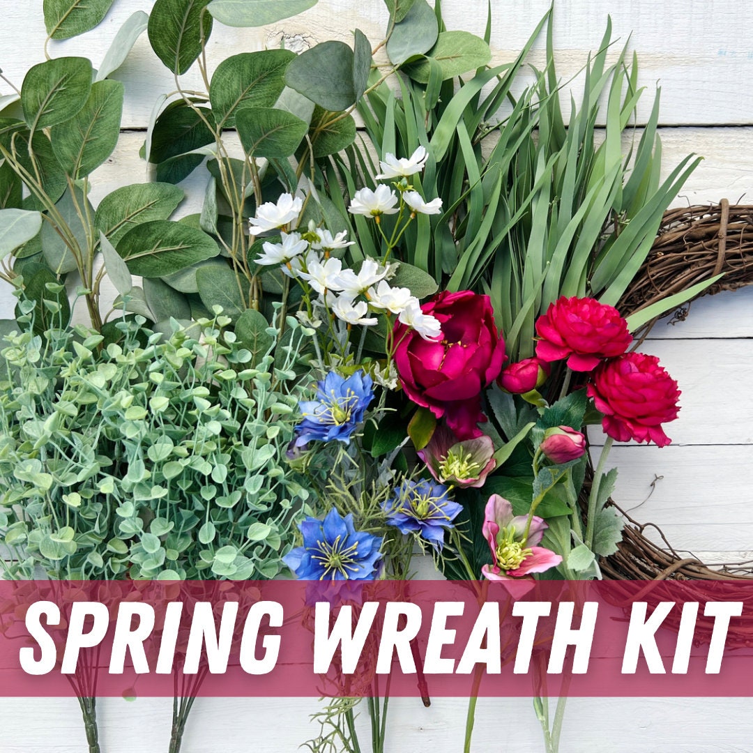DIY Spring Wreath Kit, Make Your Own Wreath High End Wreath, Craft Kit ...