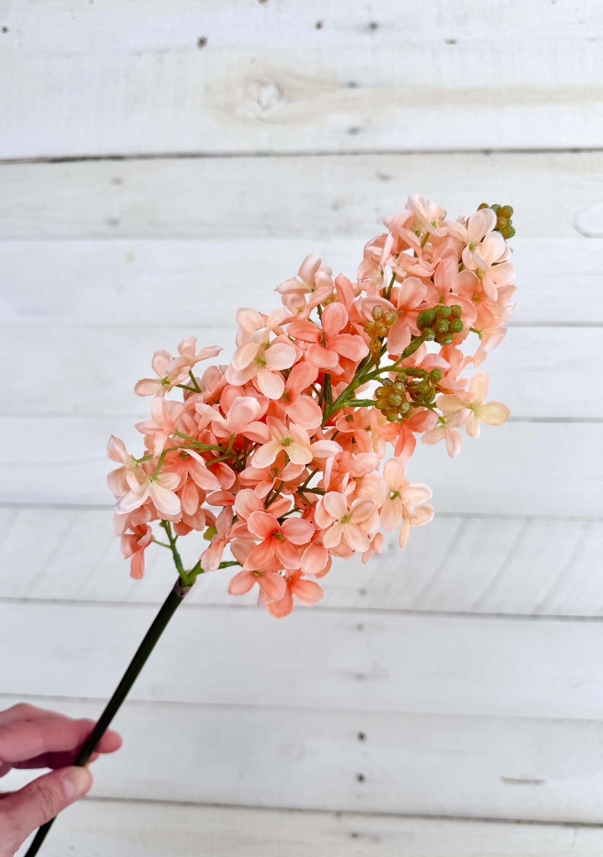 Coral Lilac Artificial Flower Stem, Faux Florals for Flower ...