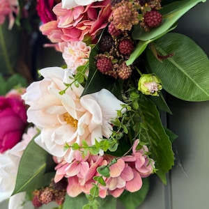 Realistic Artificial Raspberry Spray, Faux Berry Branch for Wreaths ...