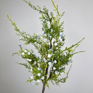 Faux Juniper Spray, Artificial Greenery Stem for Wreath Making or Faux ...