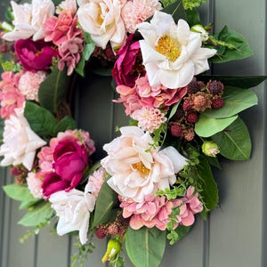 Realistic Artificial Raspberry Spray, Faux Berry Branch for Wreaths ...