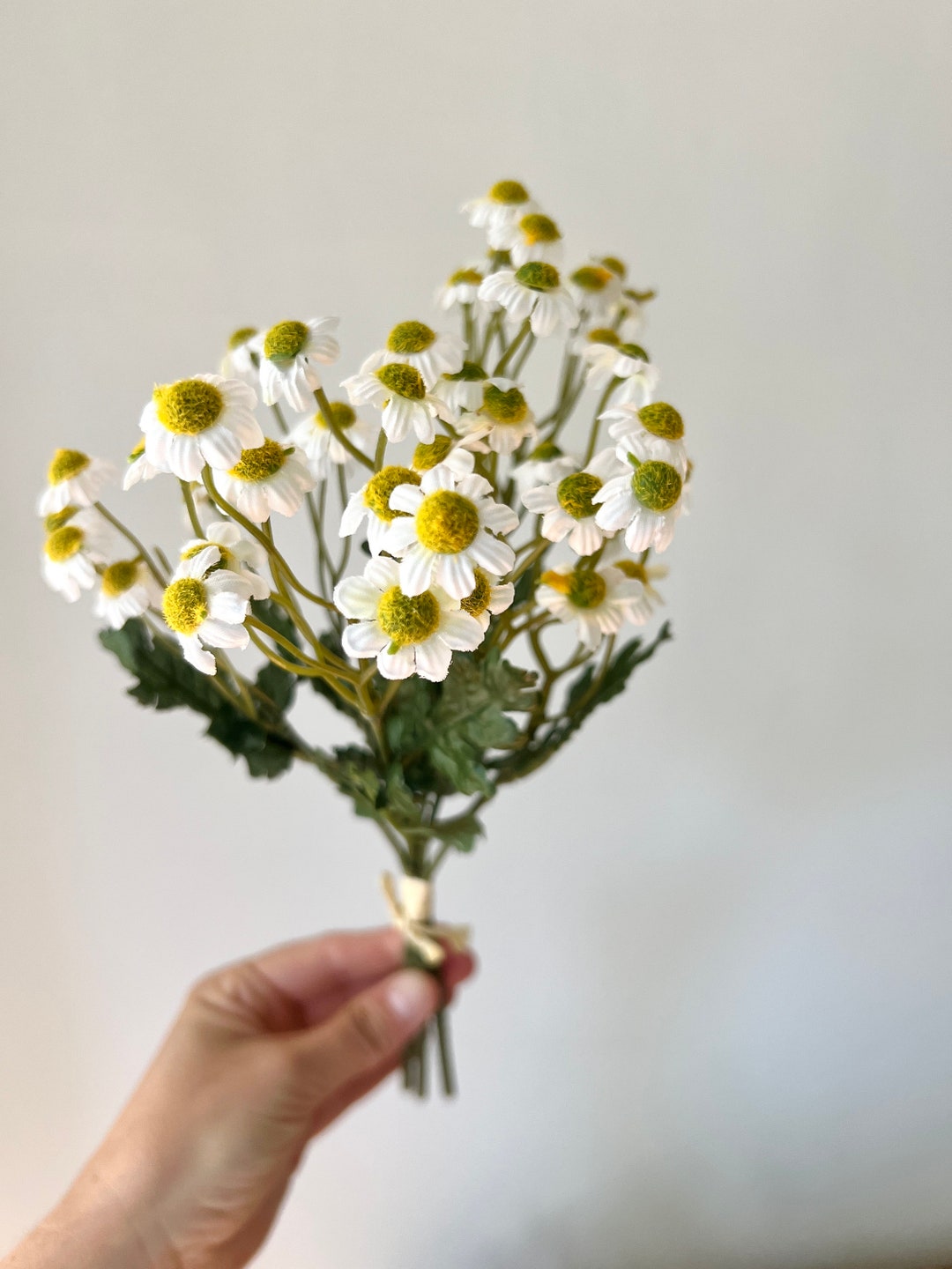Mini Daisy Bundle, Artificial White Daisy Flowers, Faux Florals for ...