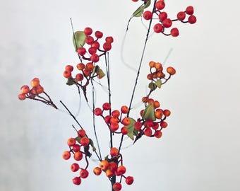 Artificial Blueberry Stem, Faux Berry Stem, Realistic Faux Fruit Spray ...