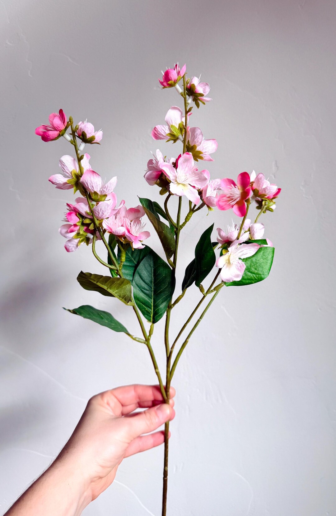 Pink Flower Stem for Spring, Rose Myrtle Spray, Artificial Florals for ...