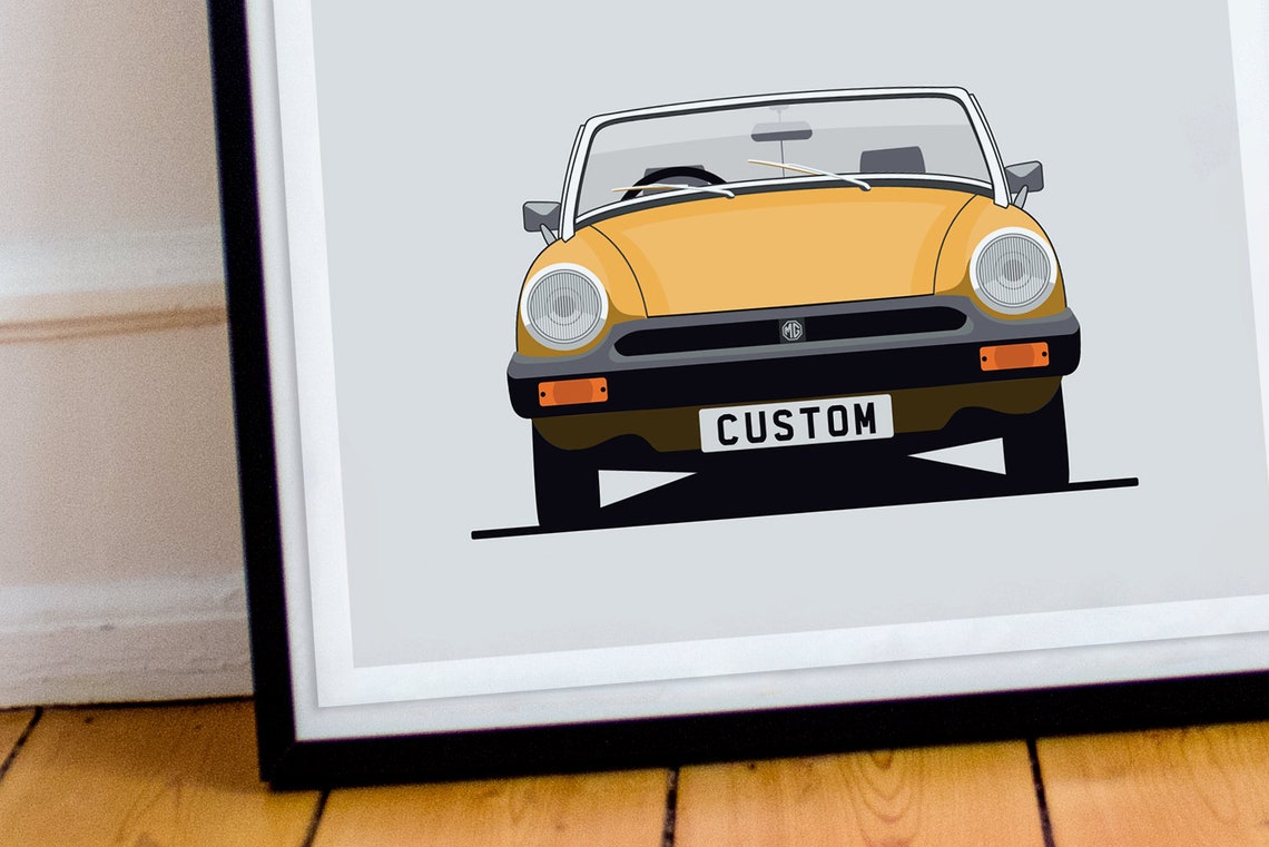 MG Midget MK2 Print Custom reg / Custom colours / Digital | Etsy