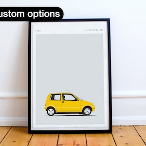 Fiat Cinquecento Print Inbetweeners Custom Colours / Digital File ...