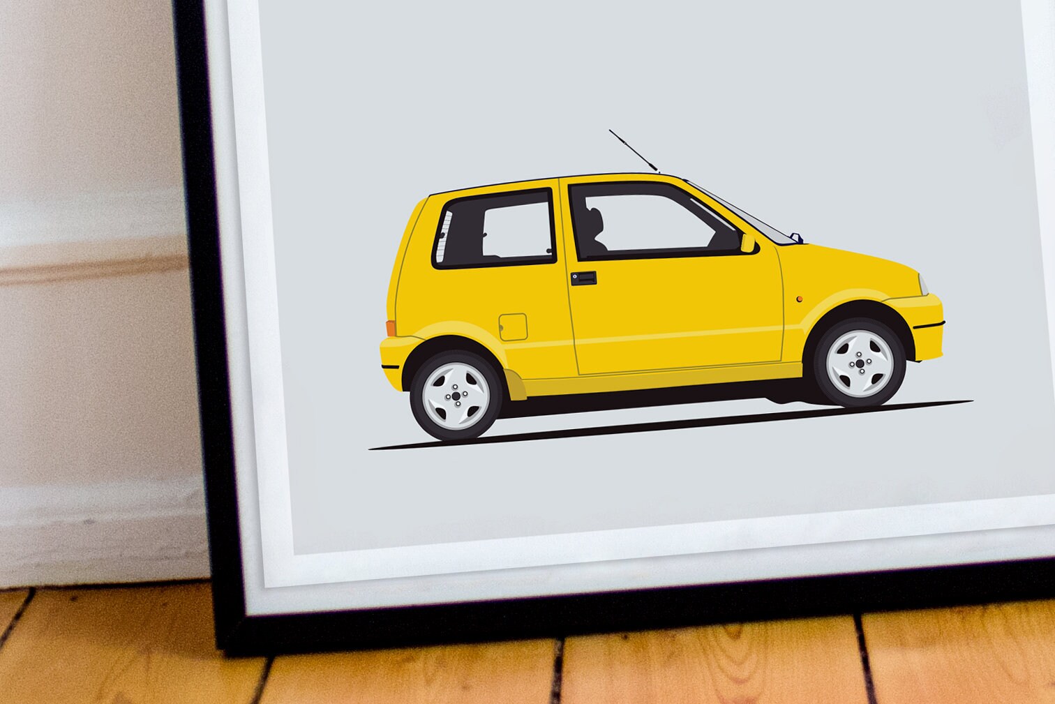 Fiat Cinquecento Print Inbetweeners Custom colours / | Etsy