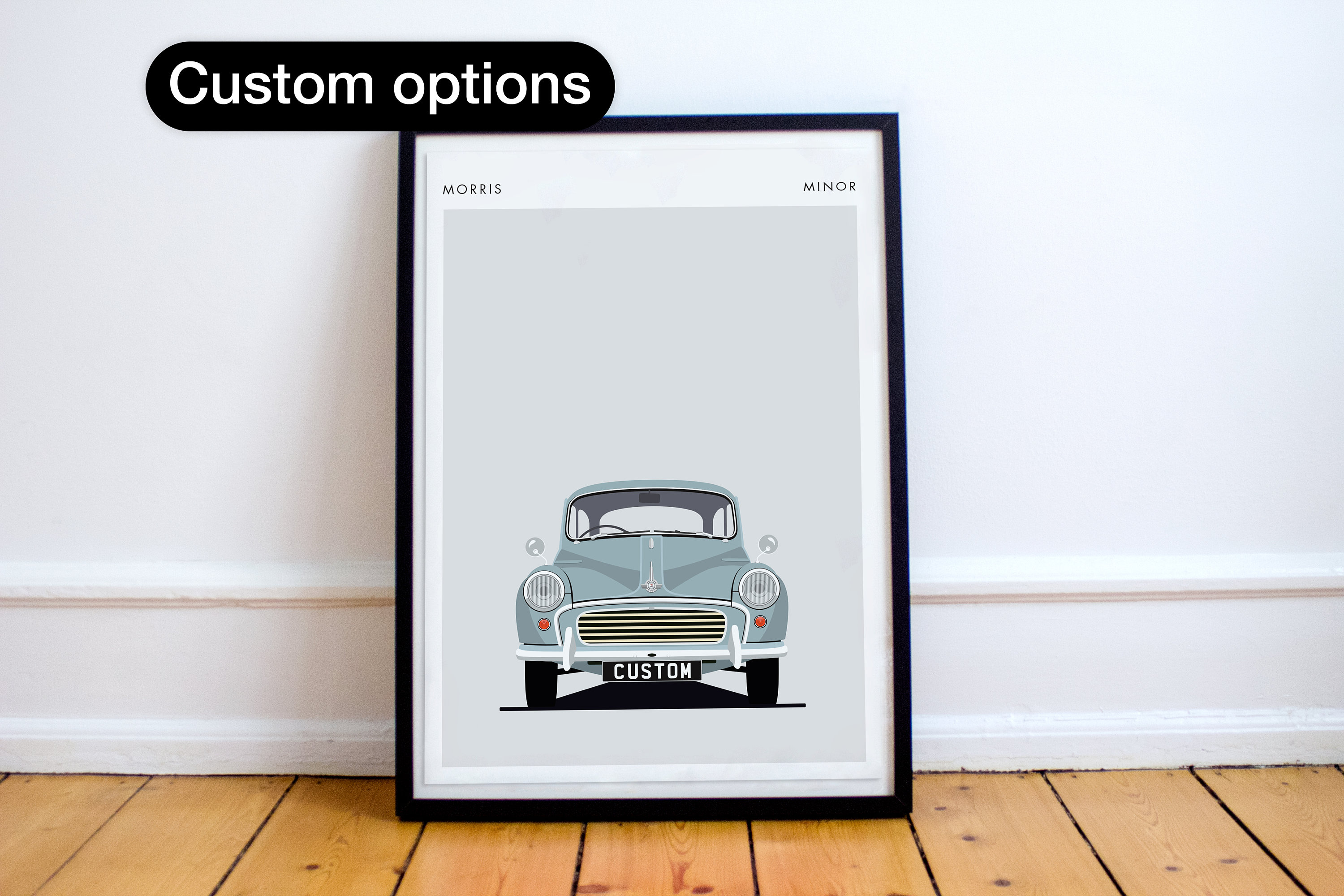 Morris Minor Print - Custom Reg / Custom Colours / Digital File Option ...